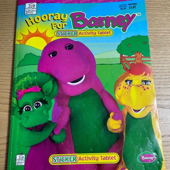 Lyons Partnership | Toys | Vintage 999 Hooray For Barney Sticker ...